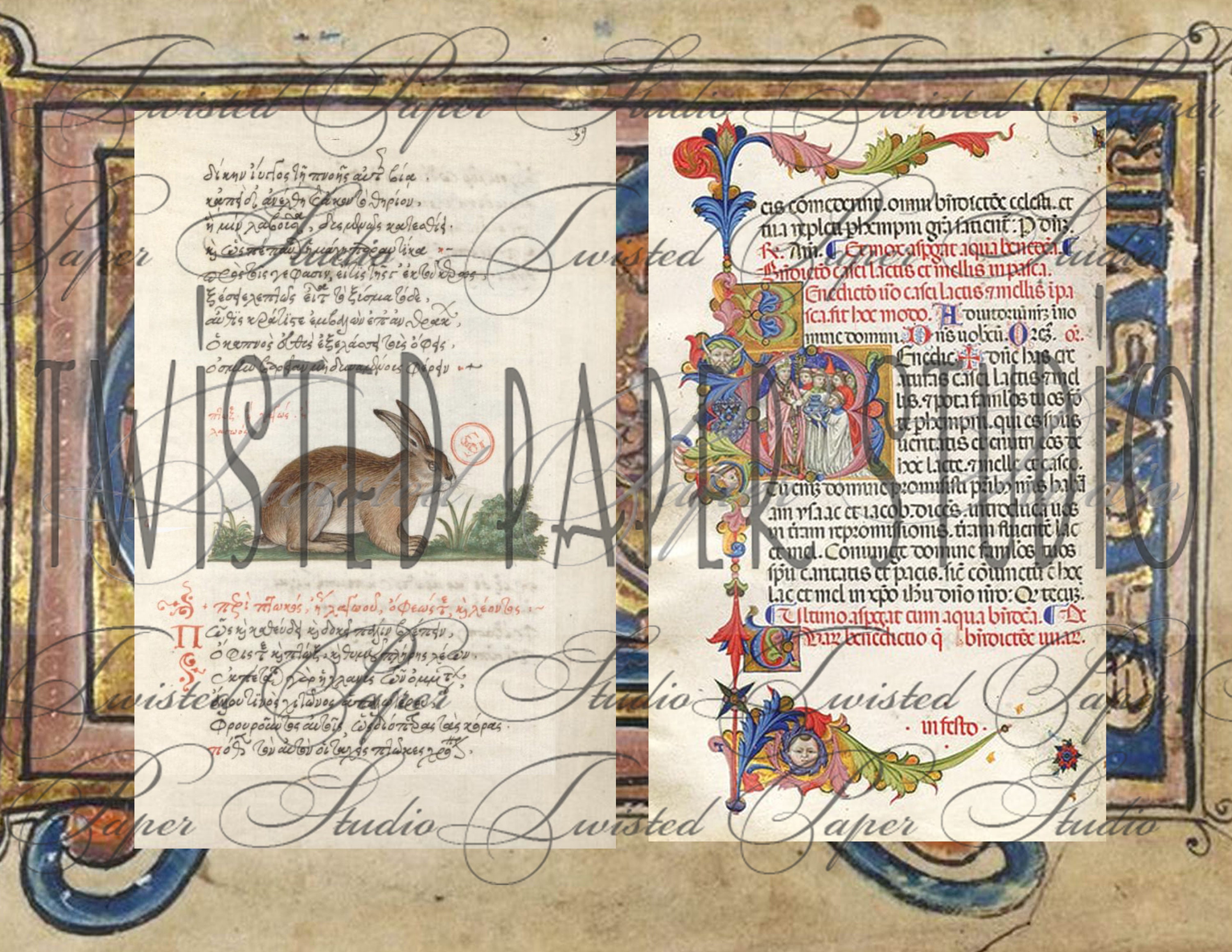 Medieval Renaissance Bunny Ephemera Kit - Etsy
