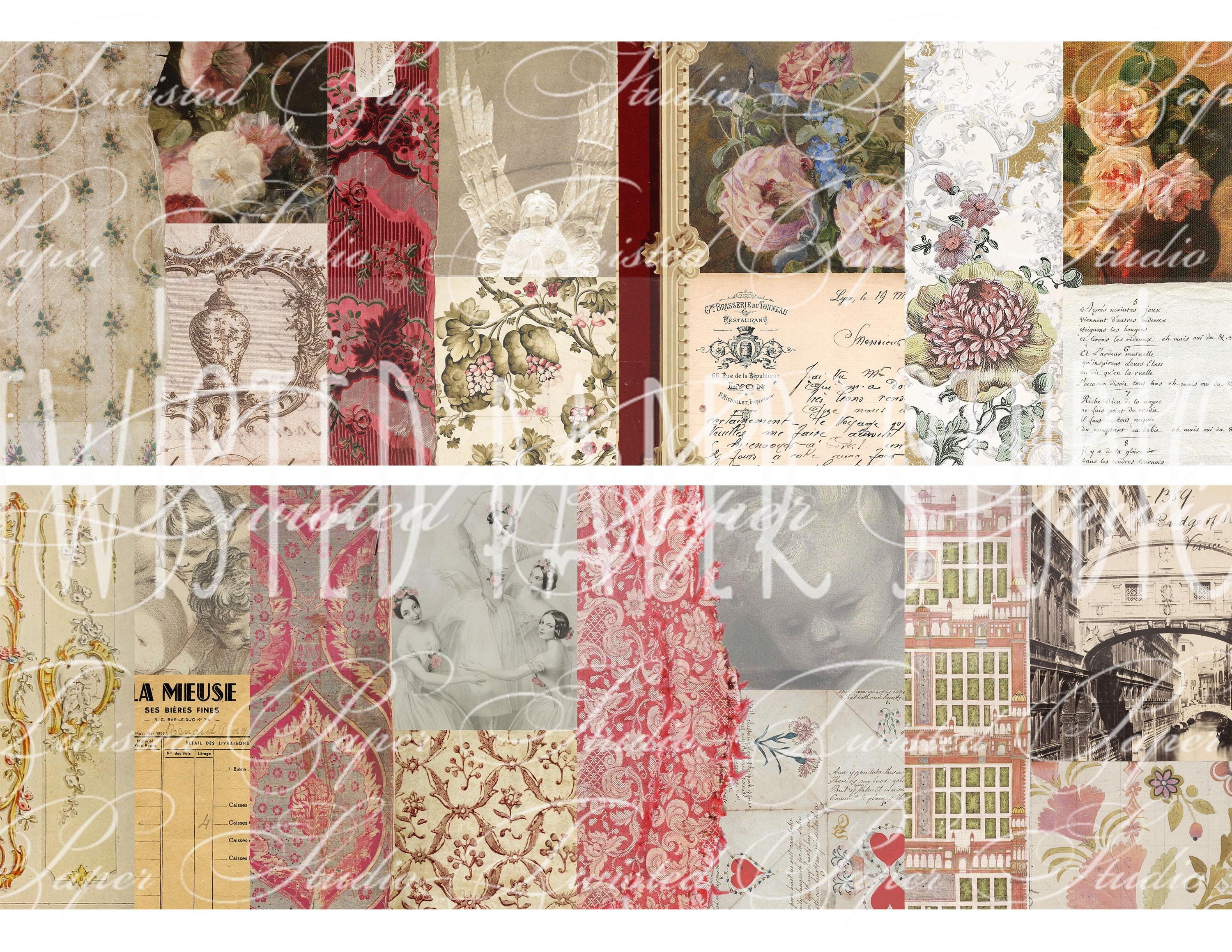 Fancy Romance Journal and Tall Collage Kit Heart Valentine - Etsy