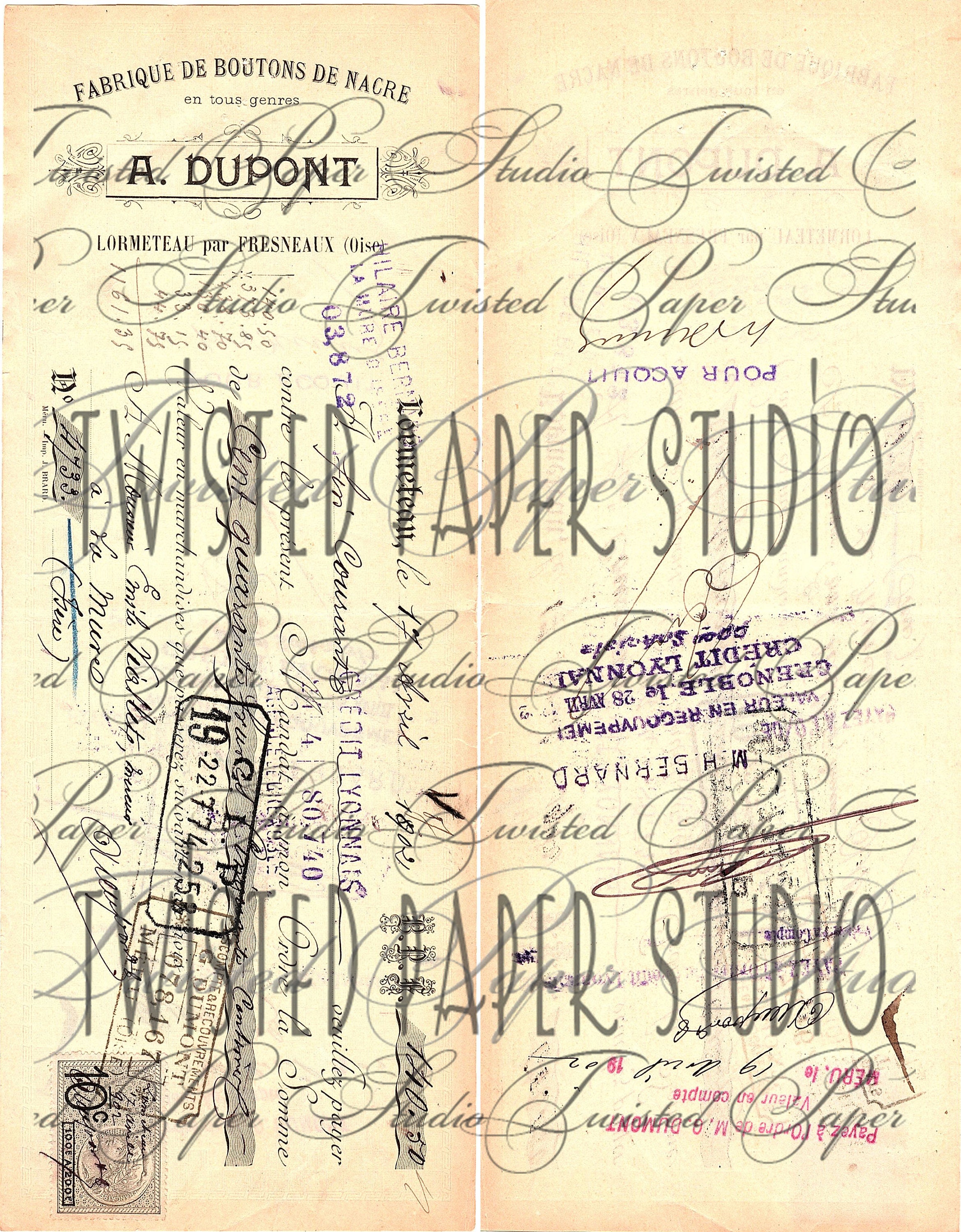 Antique French Check Assorted Images Front and Back - Etsy