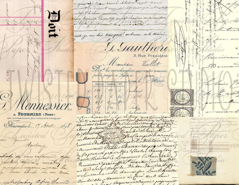 Book Page Collage Digital Kit - Etsy