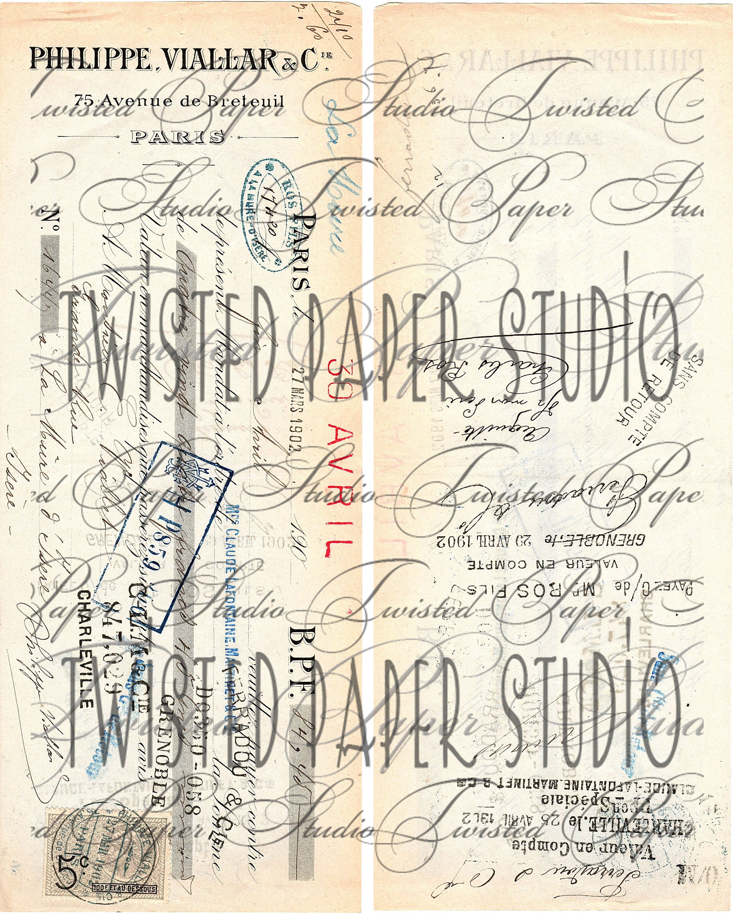 Antique French Check Assorted Images Front and Back - Etsy