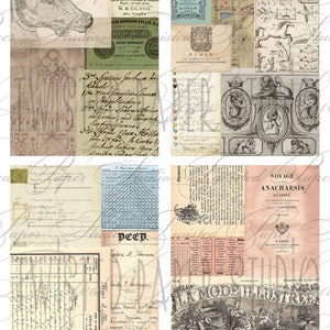 Book Page Collage Digital Kit - Etsy