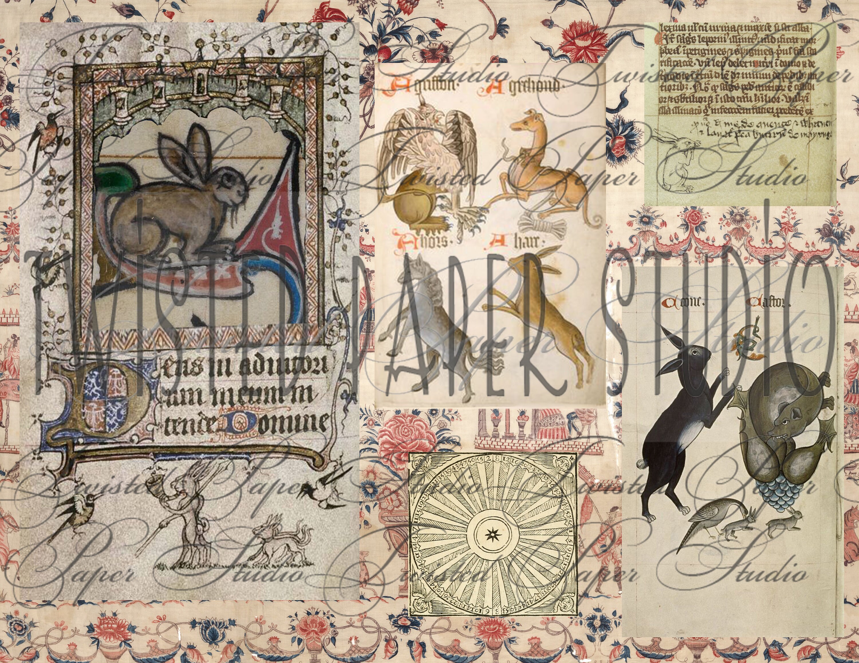 Medieval Renaissance Bunny Ephemera Kit - Etsy