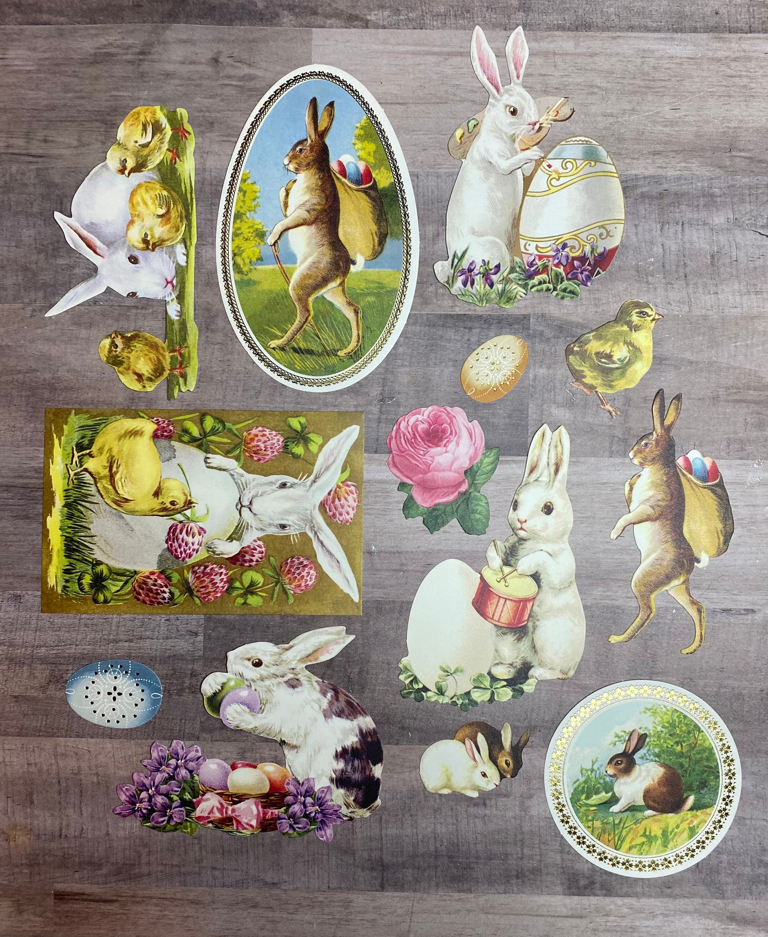 Paper, Party & Kids Paper Craft Supplies & Tools Bunny Rabbit ephemera ...