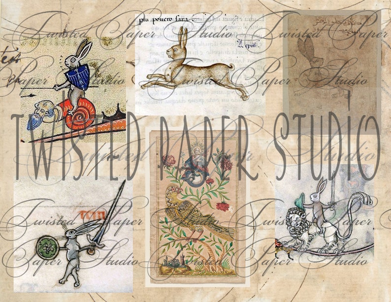 Medieval Renaissance Bunny Ephemera Kit - Etsy