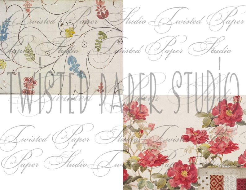 Fancy Flowers Journal and Tall Collage Kit - Etsy