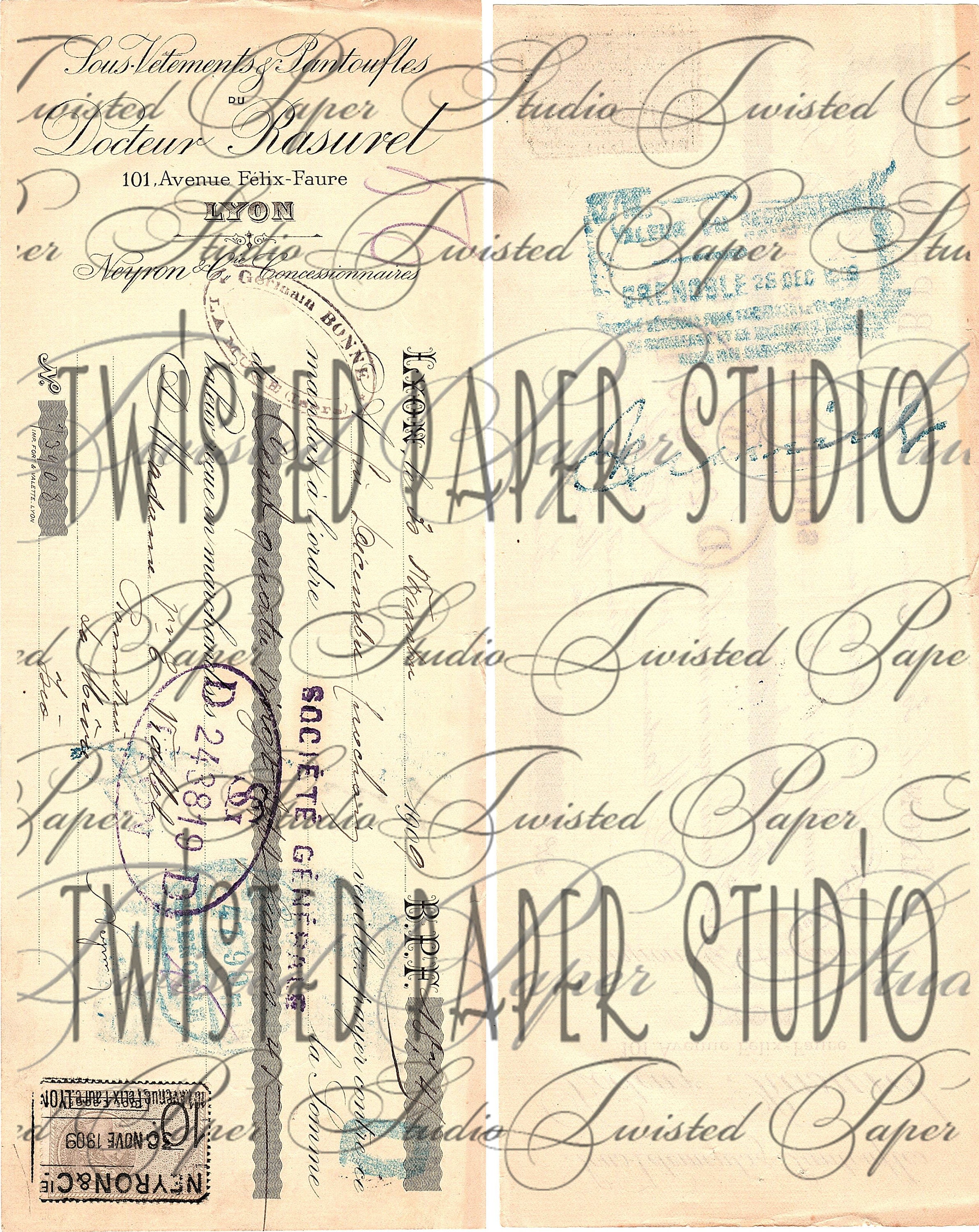 Antique French Check Assorted Images Front and Back - Etsy