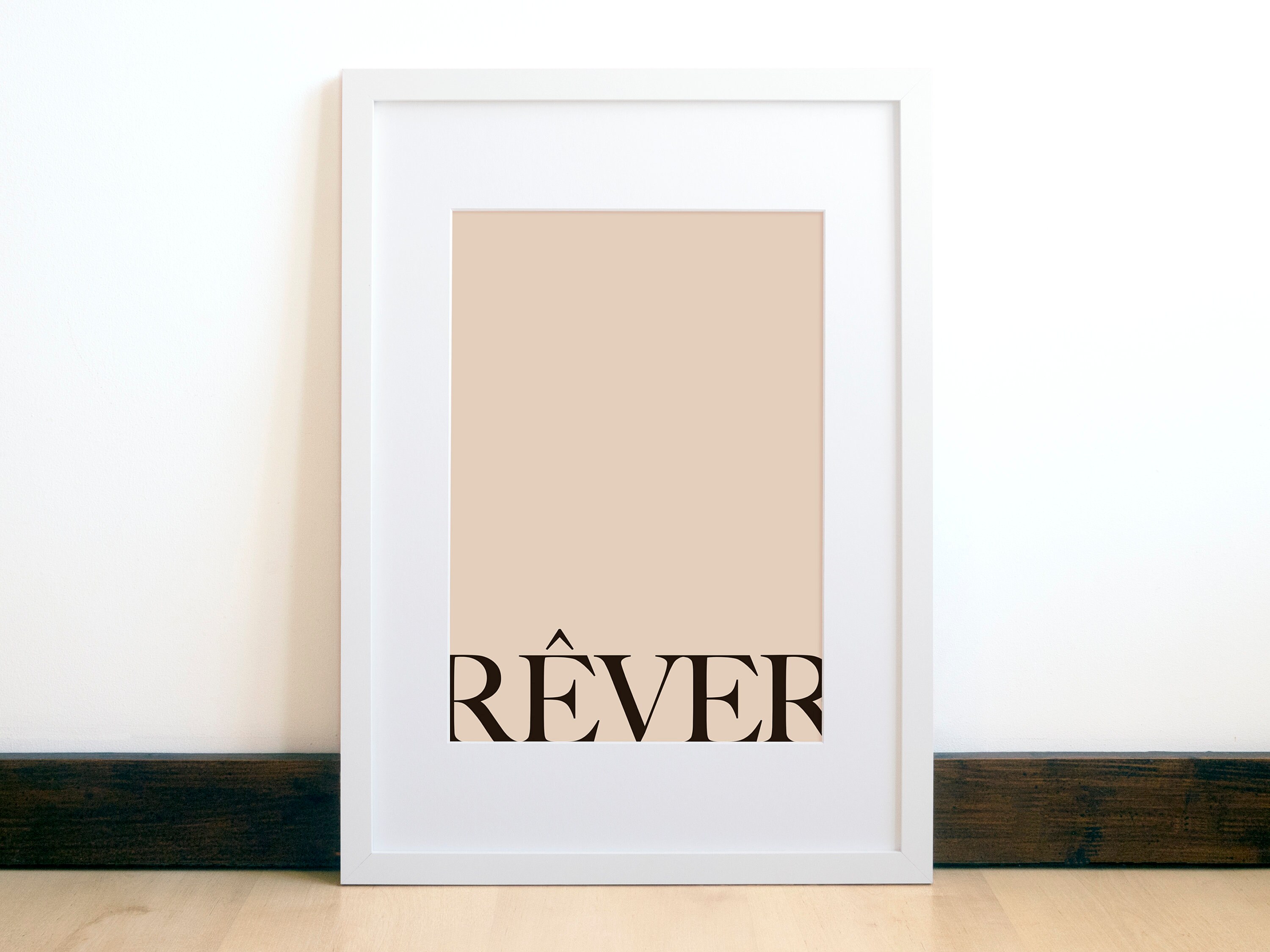 Rêver Art French Language Prints Beige French Word Art Love France ...