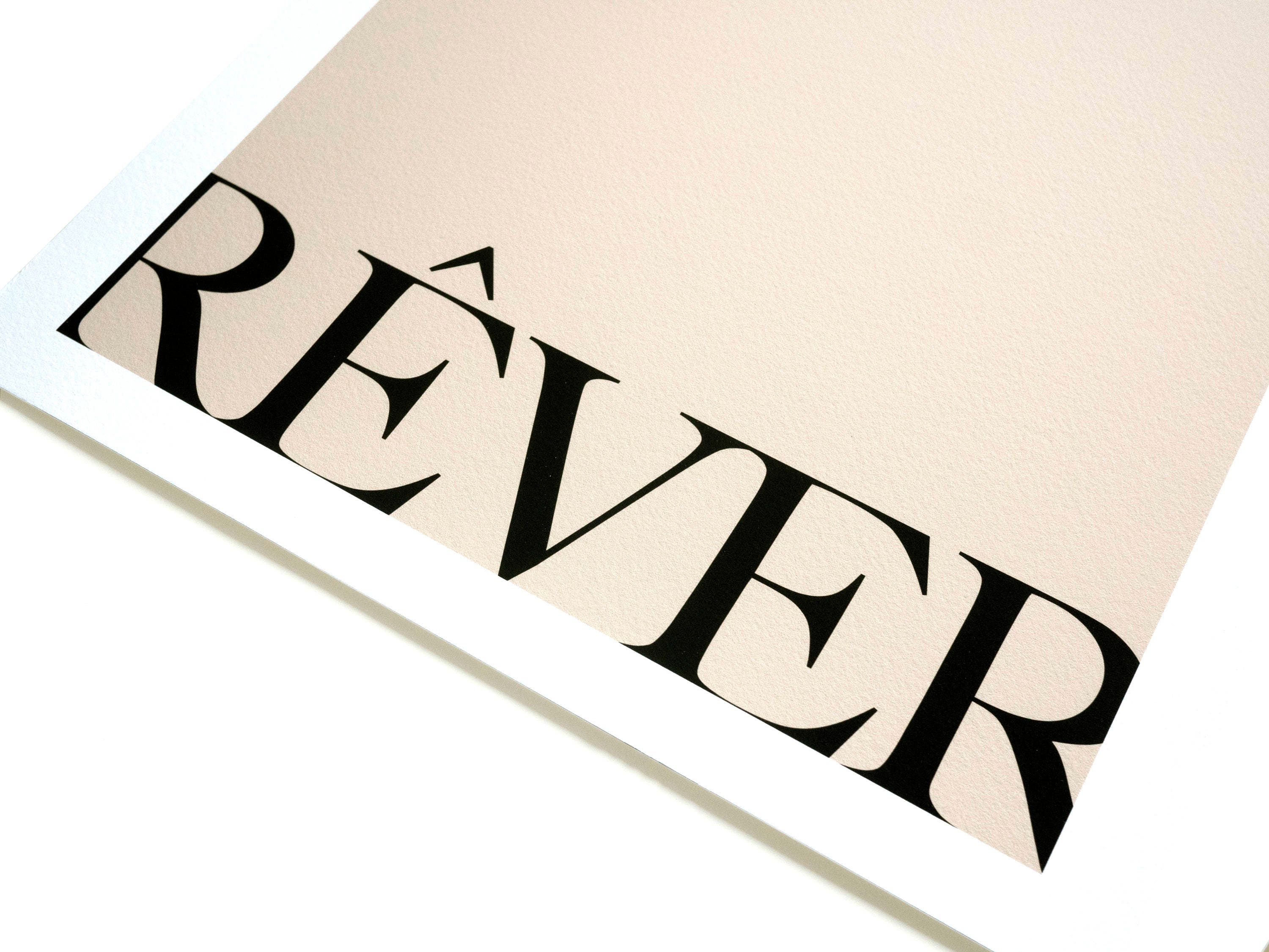 Rêver Art French Language Prints Beige French Word Art Love France ...