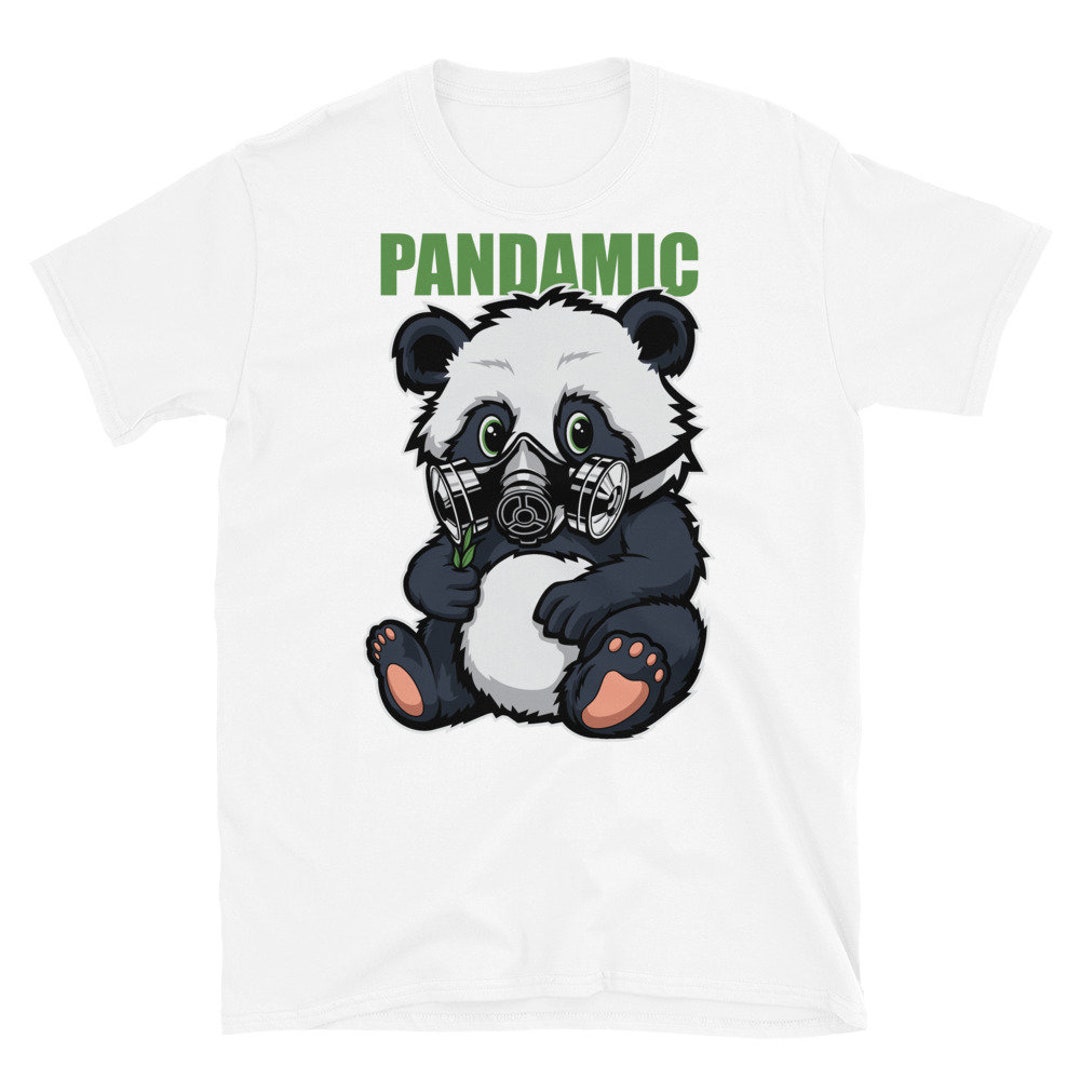 Cute Panda Bear Pandemic Kawaii Gas Mask Pandamic Short-sleeve Unisex T ...