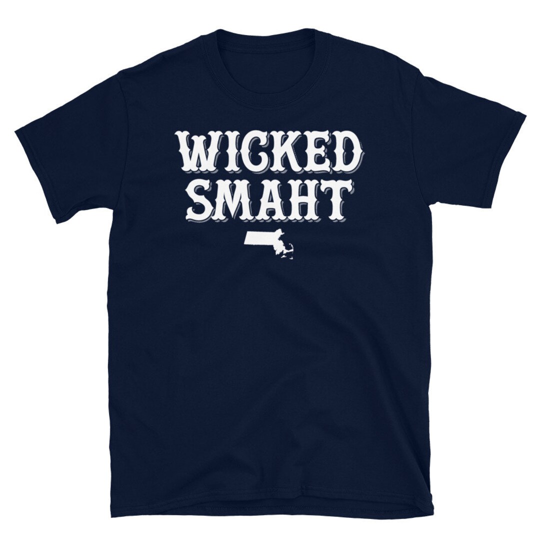 Boston Massachusetts Wicked Smaht Bostonian Slang Short-sleeve Unisex T ...