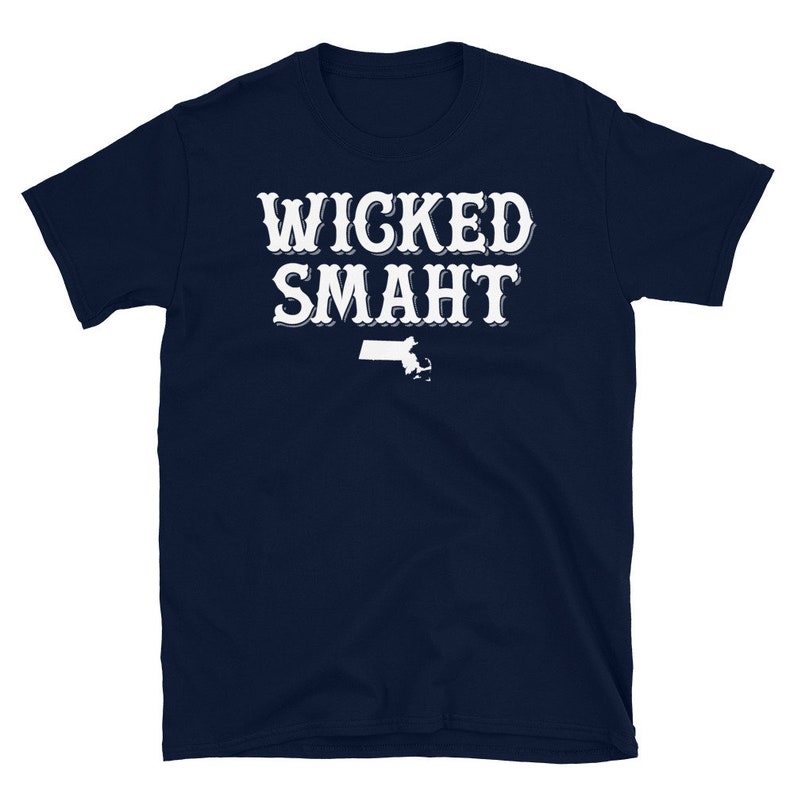Boston Massachusetts Wicked Smaht Bostonian Slang Short-sleeve Unisex T ...
