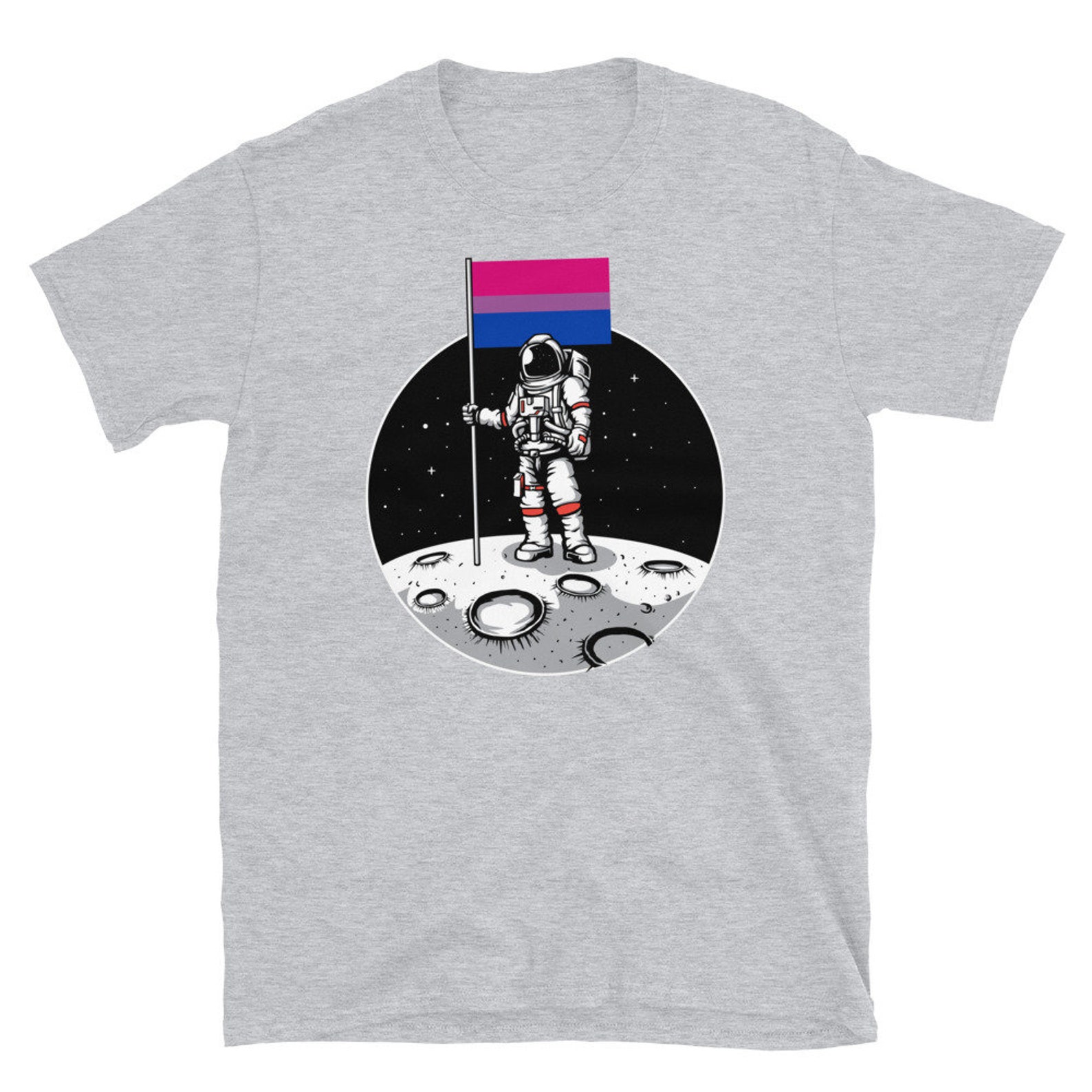 Lgbt Gay Pride Bisexual Flag Astronaut Moon Landing Etsy
