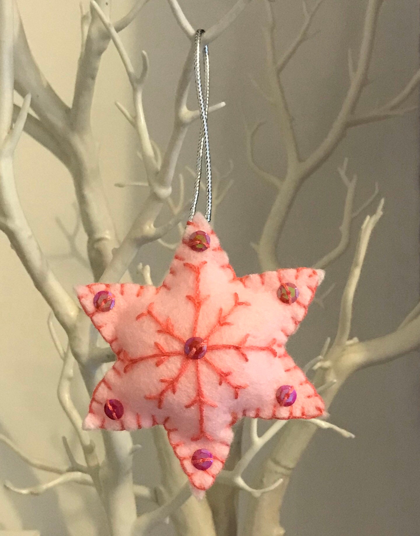 Set of 3 Hanging Felt Decorations - Etsy