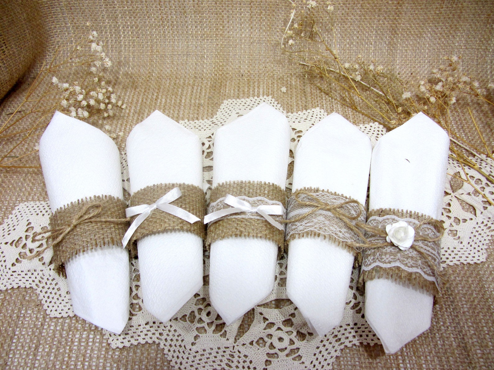 12 Burlap Napkin Rings. Rustic Wedding Decor Rustic Wedding - Etsy
