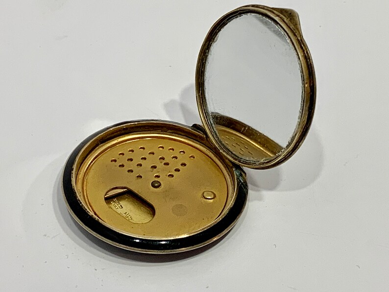 Antique Powder Compact Box. Black Enamel Powder Box. Victorian - Etsy