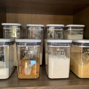 Pantry Kitchen Jar Labels Decals Storage Organise Vinyl Rae - Etsy