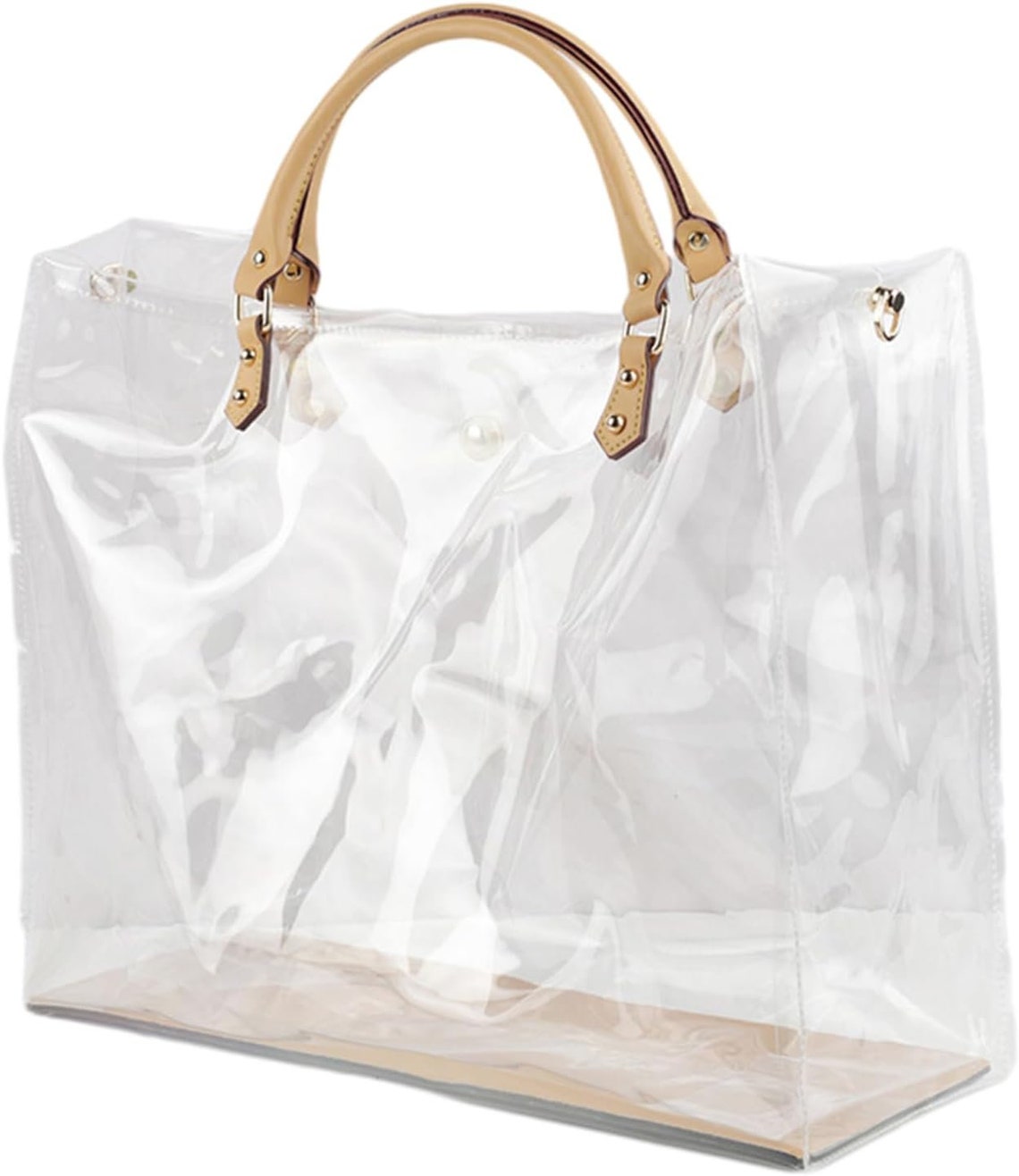 Paper Bag DIY Kit TPU Plastic Cover W Handle Strap Crossbody Tote Clear ...