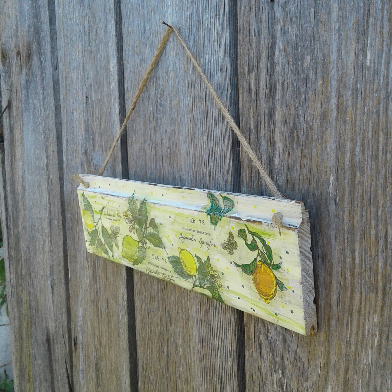 Lemon Decor for Kitchen Wall Art Italian Sign Home Rustic Chic ...