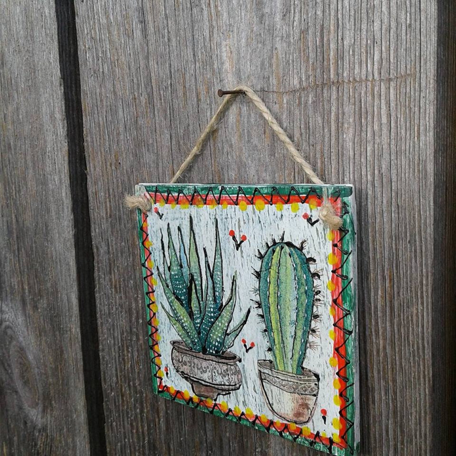 Cactus Wall Decor Boho Room Decor Arizona Gifts Succulents - Etsy