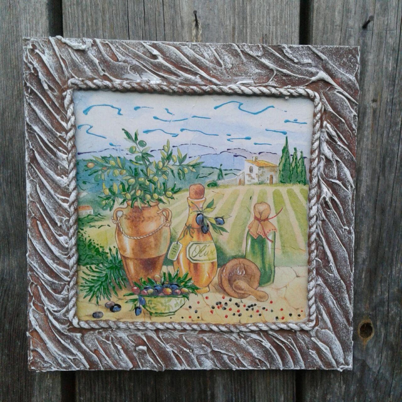 Italian wall art decor Kitchen tuscany Wedding gift Olive oil | Etsy