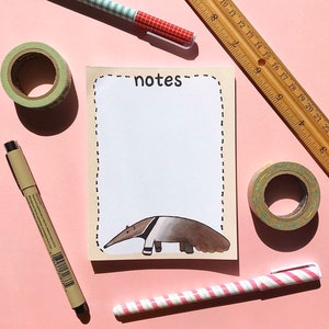 Anteater Notepad Anteater Gift Stationery Paper Pad 50 | Etsy