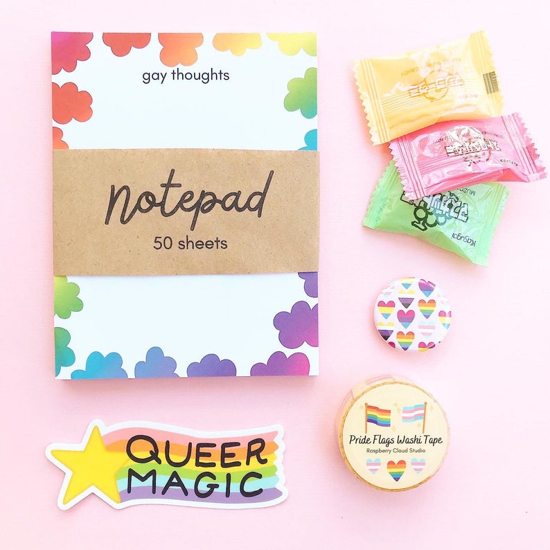 LGBT Gift Box Coming Out Care Package Gay Thoughts Notepad - Etsy