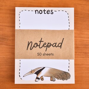 Anteater Notepad Anteater Gift Stationery Paper Pad 50 Sheets Wildlife ...