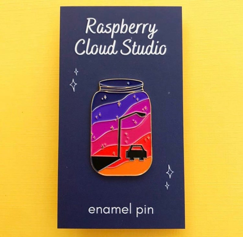 Sunset Jar Enamel Pin Vaporwave Mason Jar Ombre Jewel Tone | Etsy