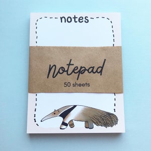 Anteater Notepad Anteater Gift Stationery Paper Pad 50 Sheets Wildlife ...