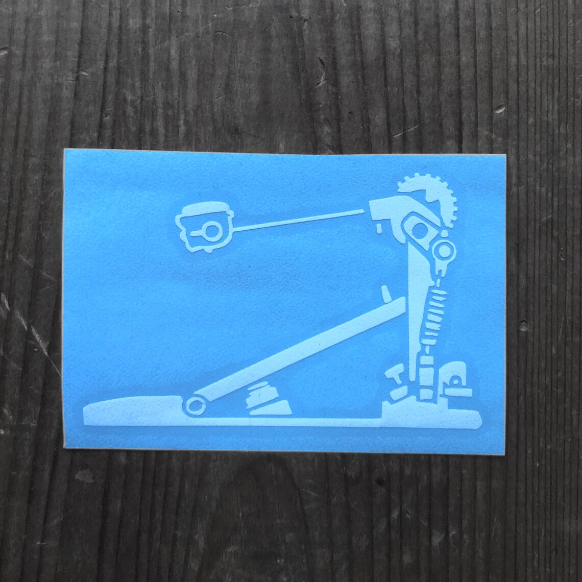 Drummer Kick Pedal Vinyl Window Decal - Etsy