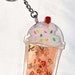 Milkshake With Sprinkles Shaker Keychain Glitter Resin Shake Pink Drink ...