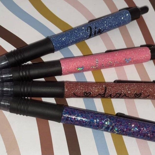Resin Ballpoint Glitter Pen With Name Customization | Etsy
