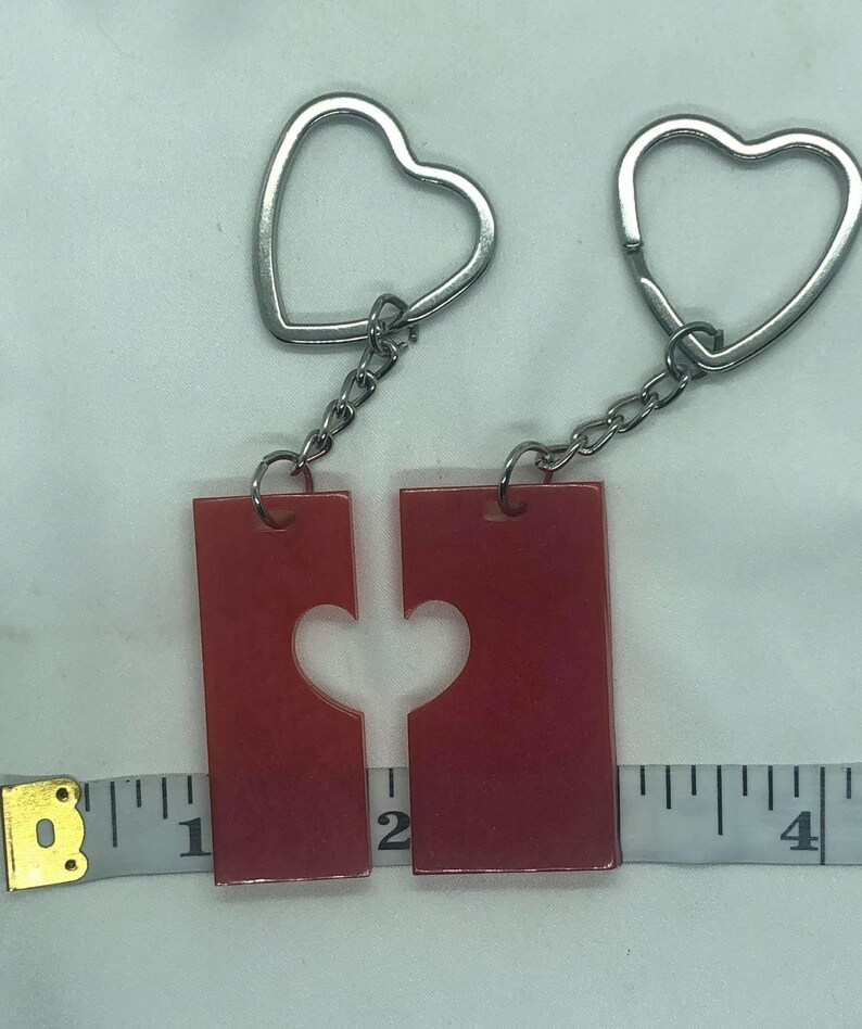 Half of My Heart Resin Keychain Set Valentines Day Couples - Etsy