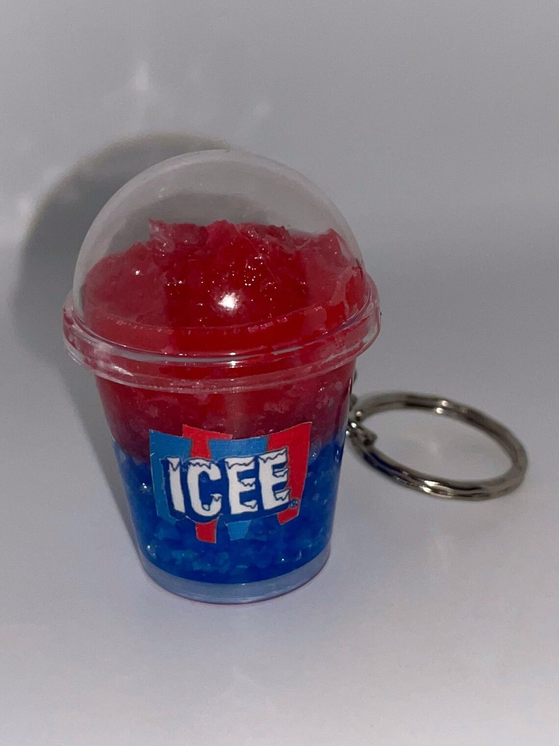 Slush Drink Keychain Cherry and Blue Raspberry Slushy Ice - Etsy