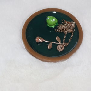 Frog in a Swamp Jewelry Dish Froggy Trinket Resin Jewelry Dish Mud ...