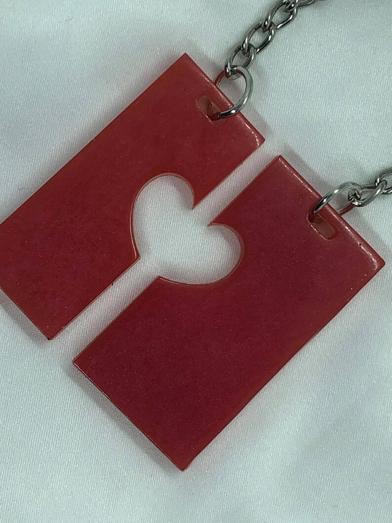 Half of My Heart Resin Keychain Set Valentines Day Couples - Etsy