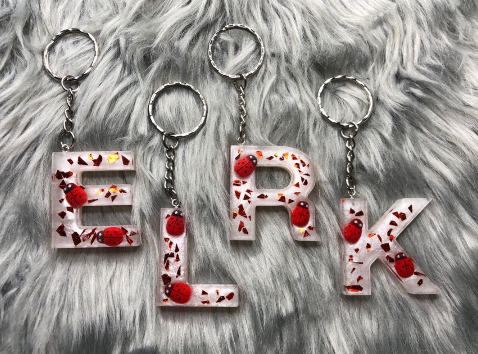 Letter Resin Keychain Custom Personalized Initial Letter Key | Etsy
