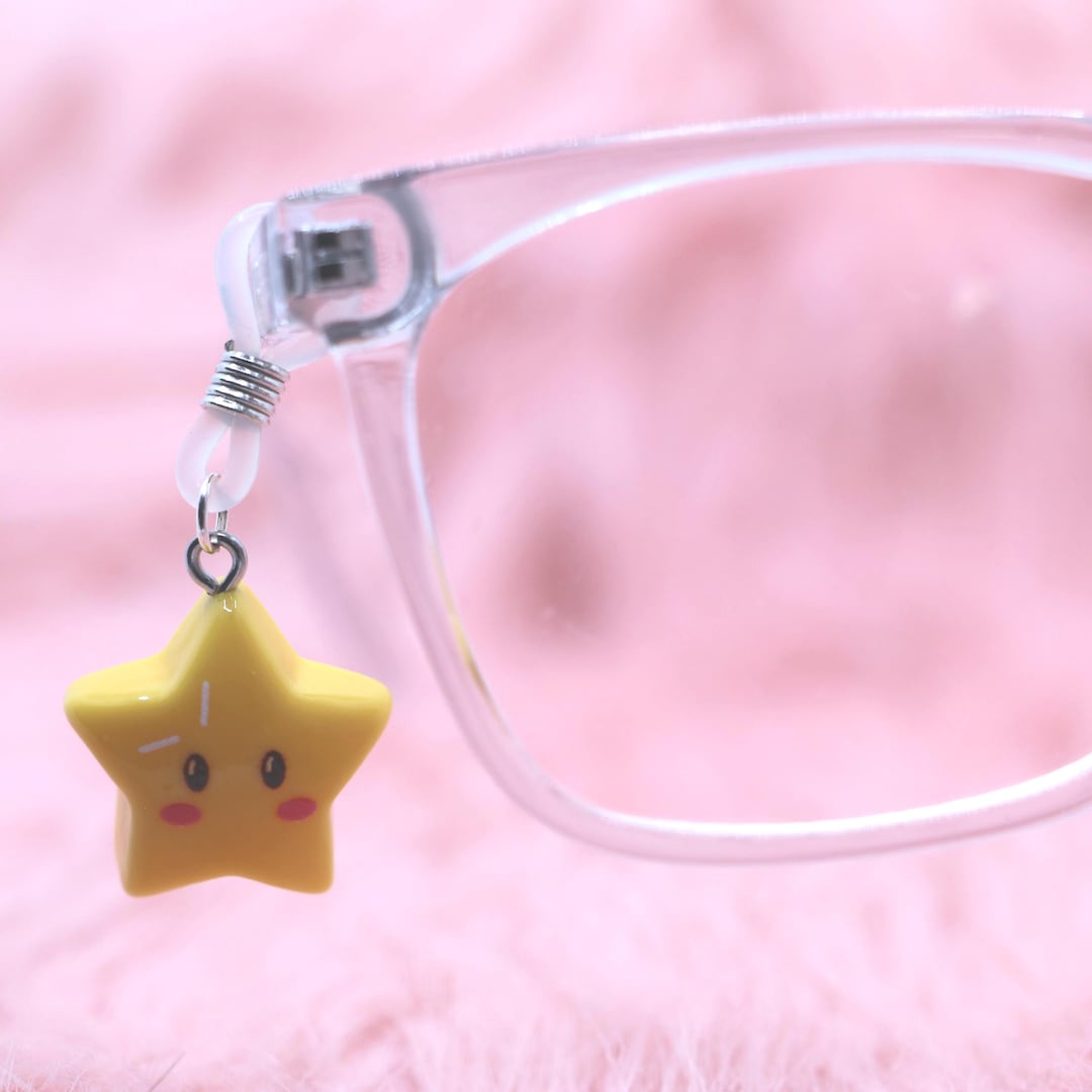 3D Yellow Star Glasses Charms | Cute Anime Star Accessories | Kawaii ...