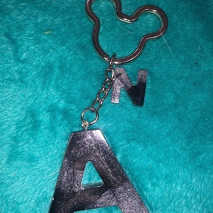 Letter Resin Keychain Custom Personalized Initial Letter Key - Etsy