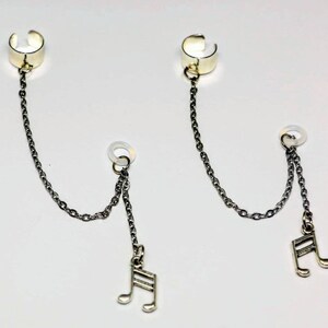 Anti-lost Earbud Cuff | Silver Cuff Chain No Piercing Earrings for ...