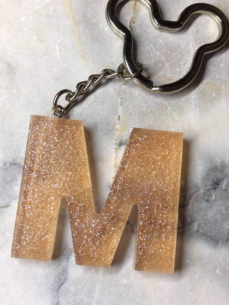 Letter Resin Keychain Custom Personalized Initial Letter Key | Etsy
