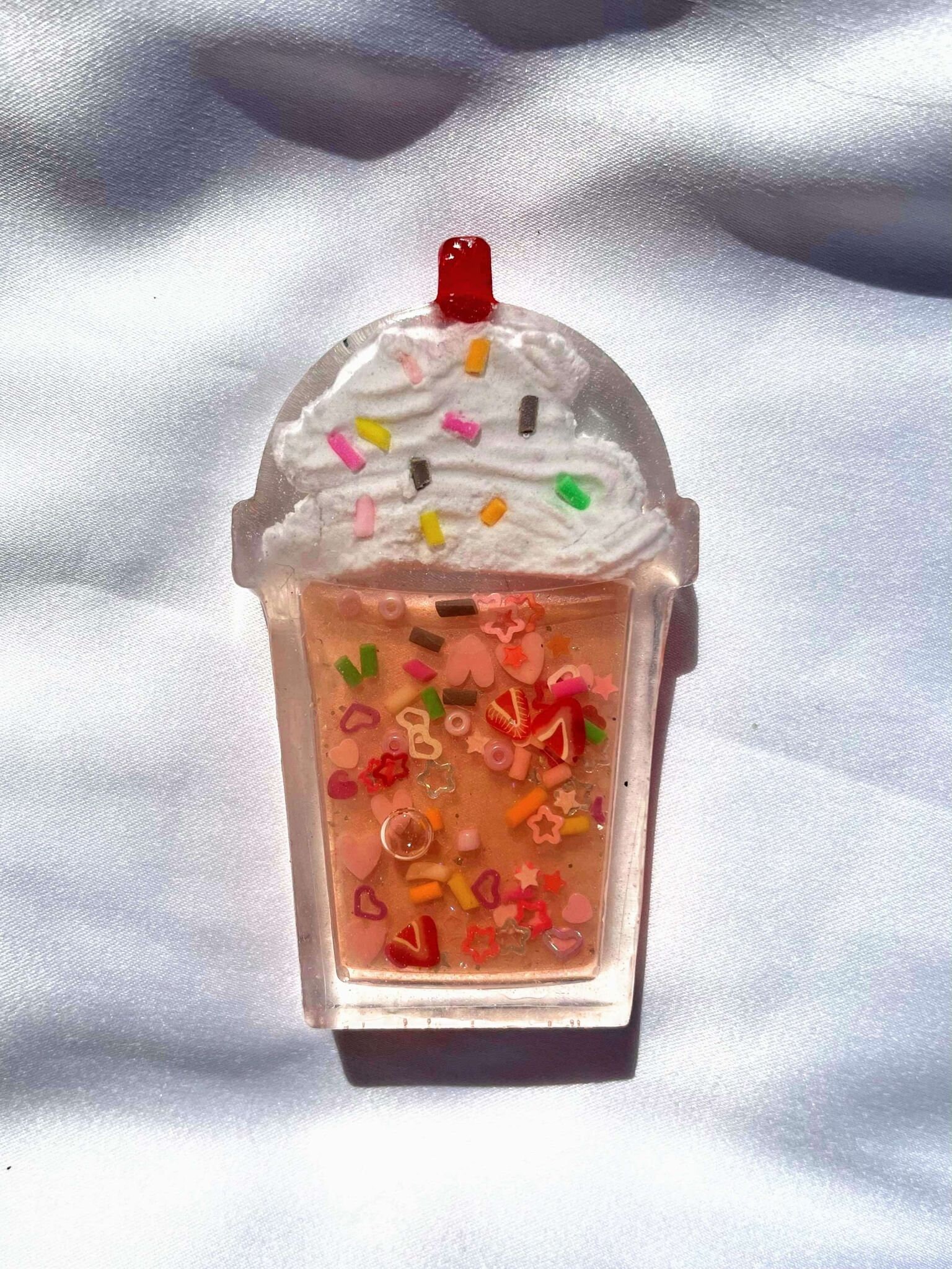 Milkshake With Sprinkles Shaker Keychain Glitter Resin Shake - Etsy