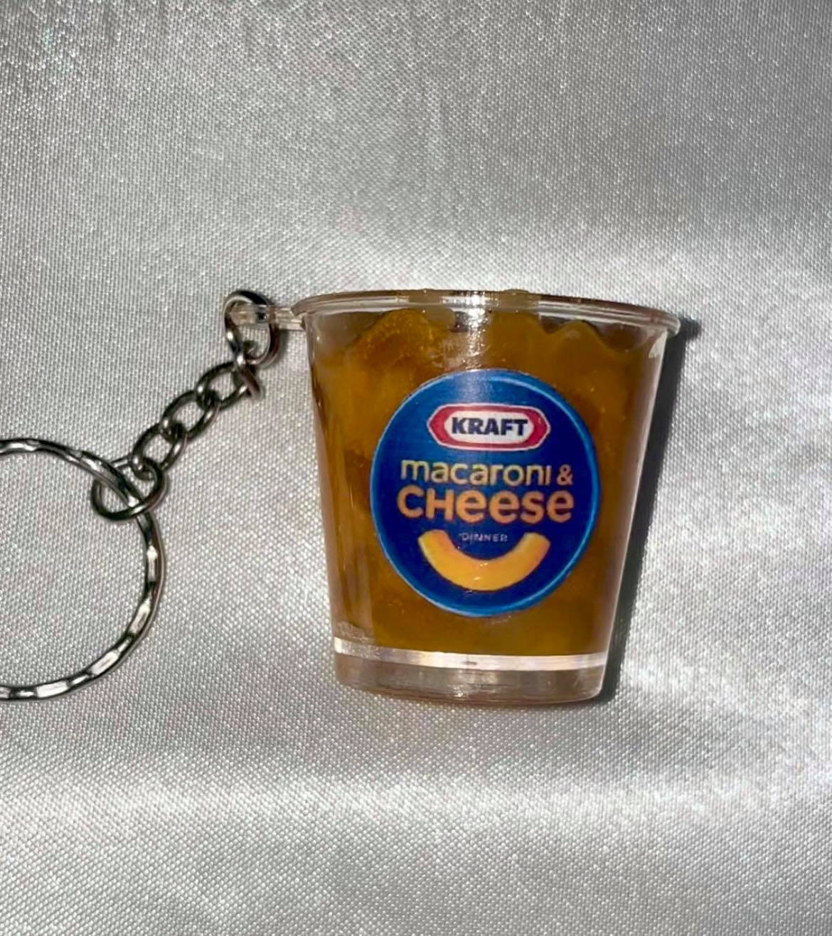 Macaroni and Cheese Cup Keychain | Resin Pasta Cheese Bowl Food ...