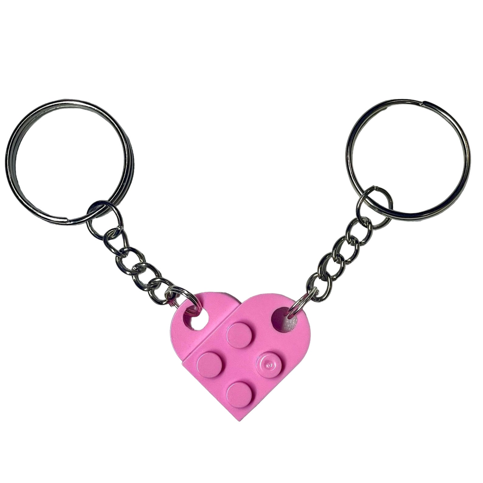 Brick Block Heart Keychain Set Valentines Day Couples Gift - Etsy