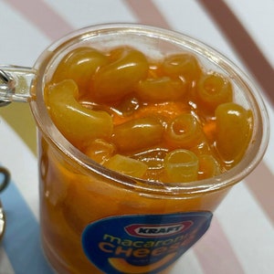 Macaroni and Cheese Cup Keychain | Resin Pasta Cheese Bowl Food ...