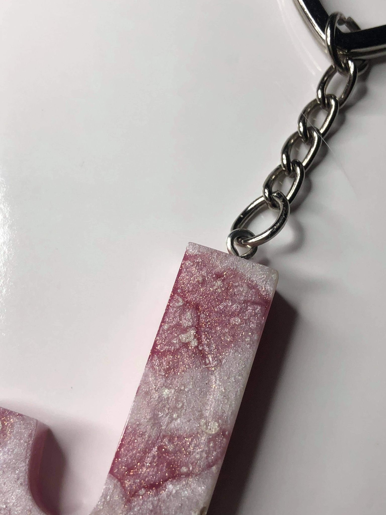 Letter Resin Keychain Custom Personalized Initial Letter Key | Etsy