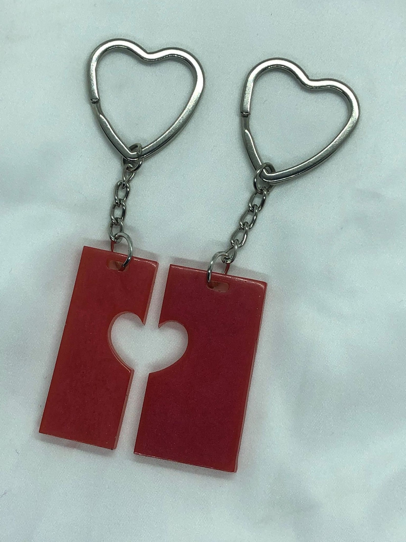 Half of My Heart Resin Keychain Set Valentines Day Couples - Etsy