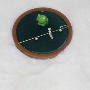 Frog in a Swamp Jewelry Dish Froggy Trinket Resin Jewelry Dish Mud ...