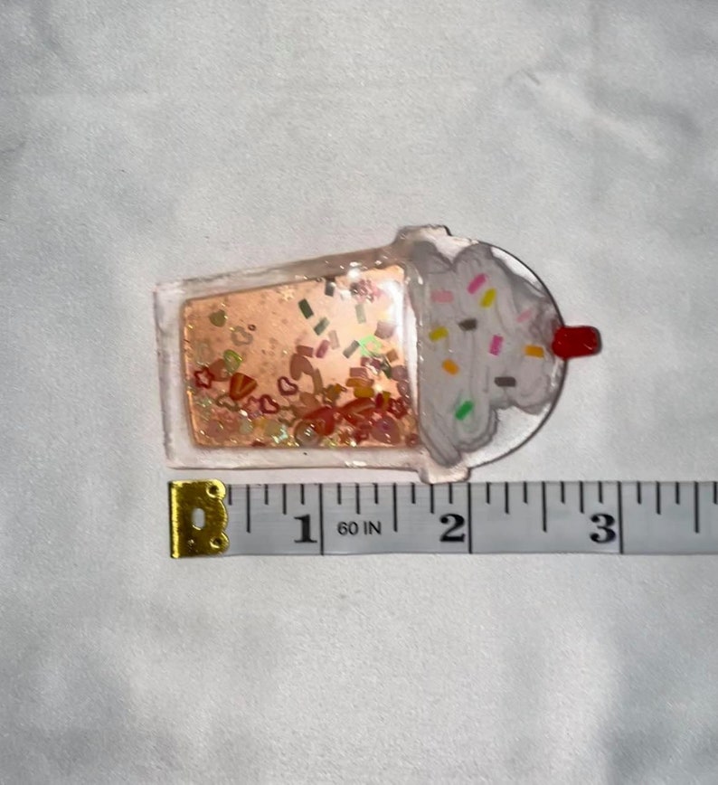 Milkshake With Sprinkles Shaker Keychain Glitter Resin Shake | Etsy